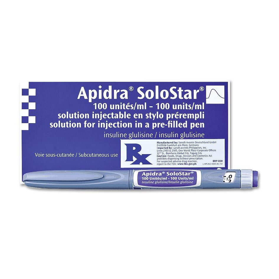 APIDRA SOLOSTAR Insulin Glulisine 3.49mg / mL (100 units / mL)Solution ...